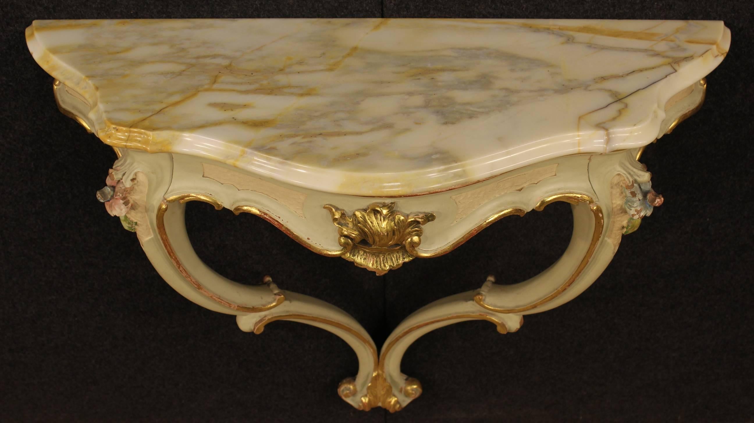 20th Century Venetian Lacquered Console Table at 1stDibs