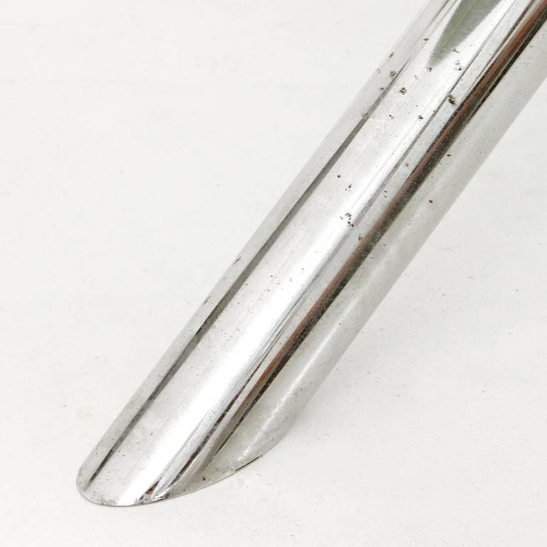 Roche Bobois Chromed Base Dining Table, 1970s at 1stDibs