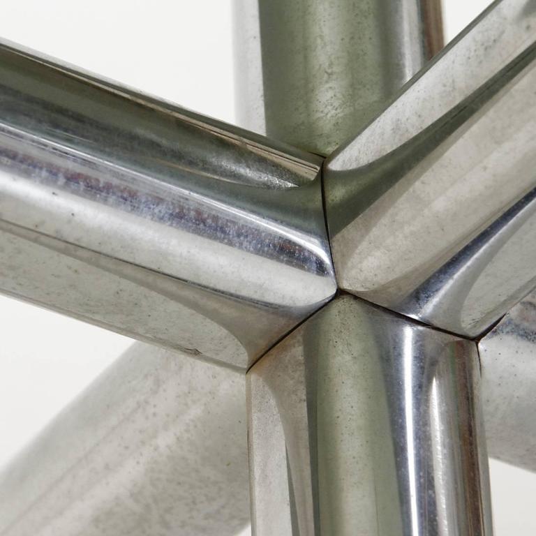 Roche Bobois Chromed Base Dining Table, 1970s at 1stDibs