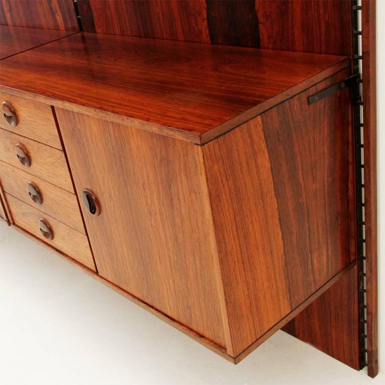 Italian Rosewood Wall Unit at 1stDibs