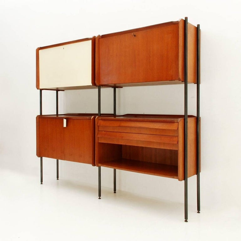 Italian Wall Unit with Uprights at 1stDibs
