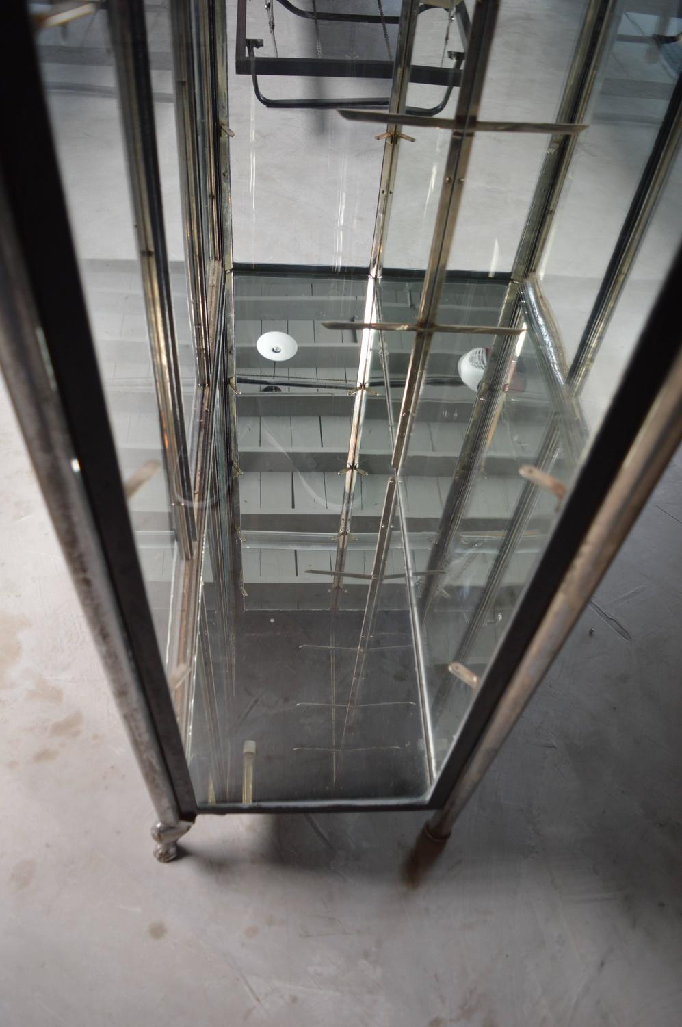 Massive Iron and Glass Vitrine For Sale at 1stdibs