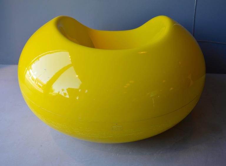 Eero Aarnio Yellow Fiberglass Chair at 1stDibs