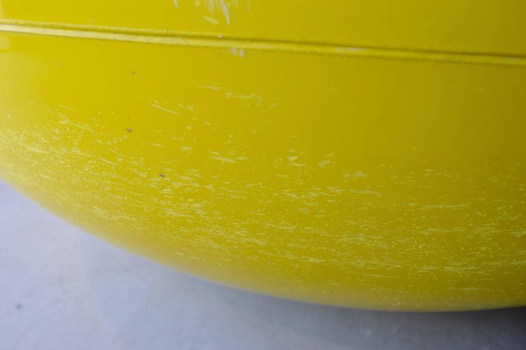 Eero Aarnio Yellow Fiberglass Chair at 1stDibs