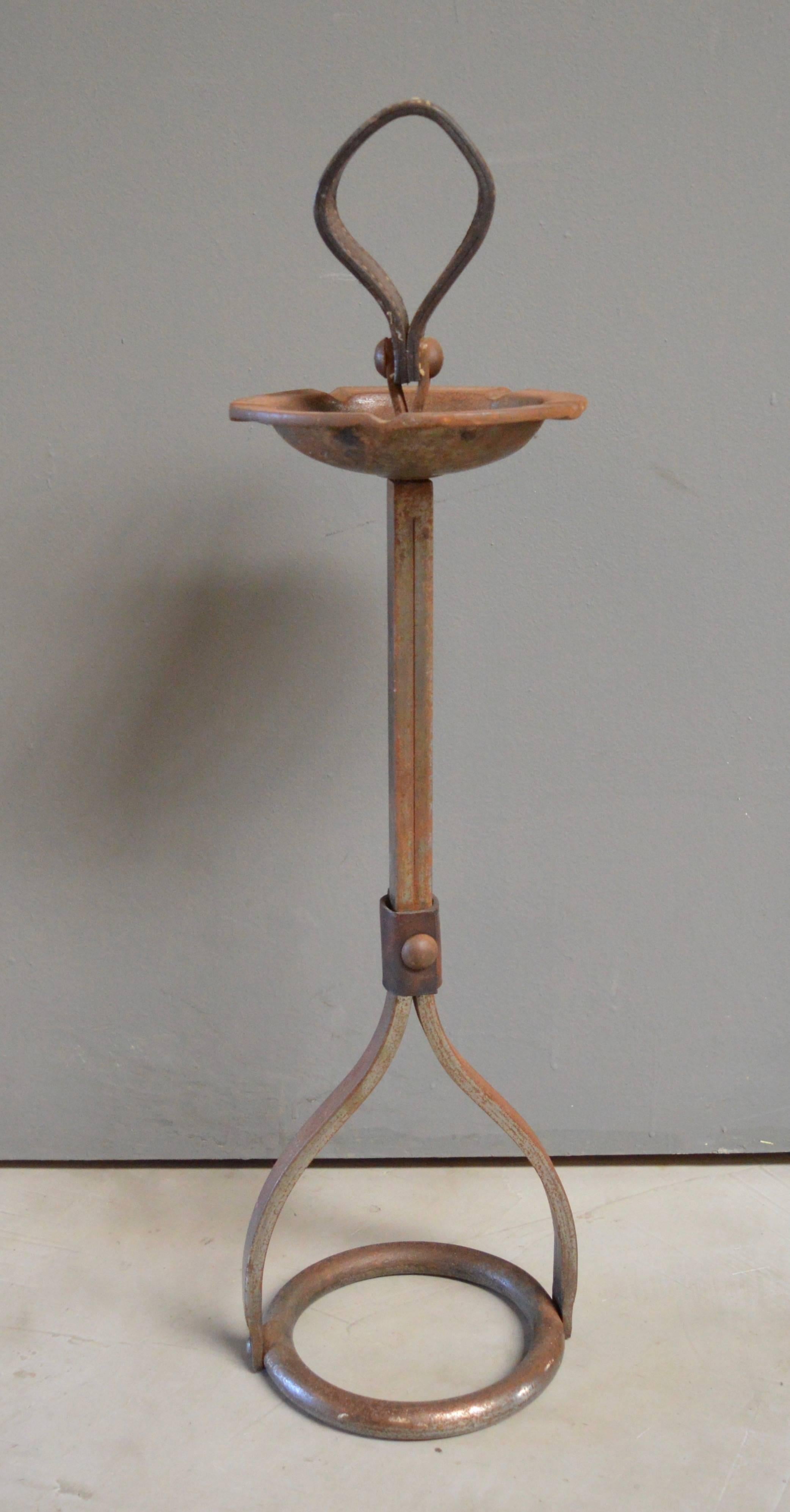 Jacques Adnet Leather and Iron Ashtray or Catchall at 1stDibs