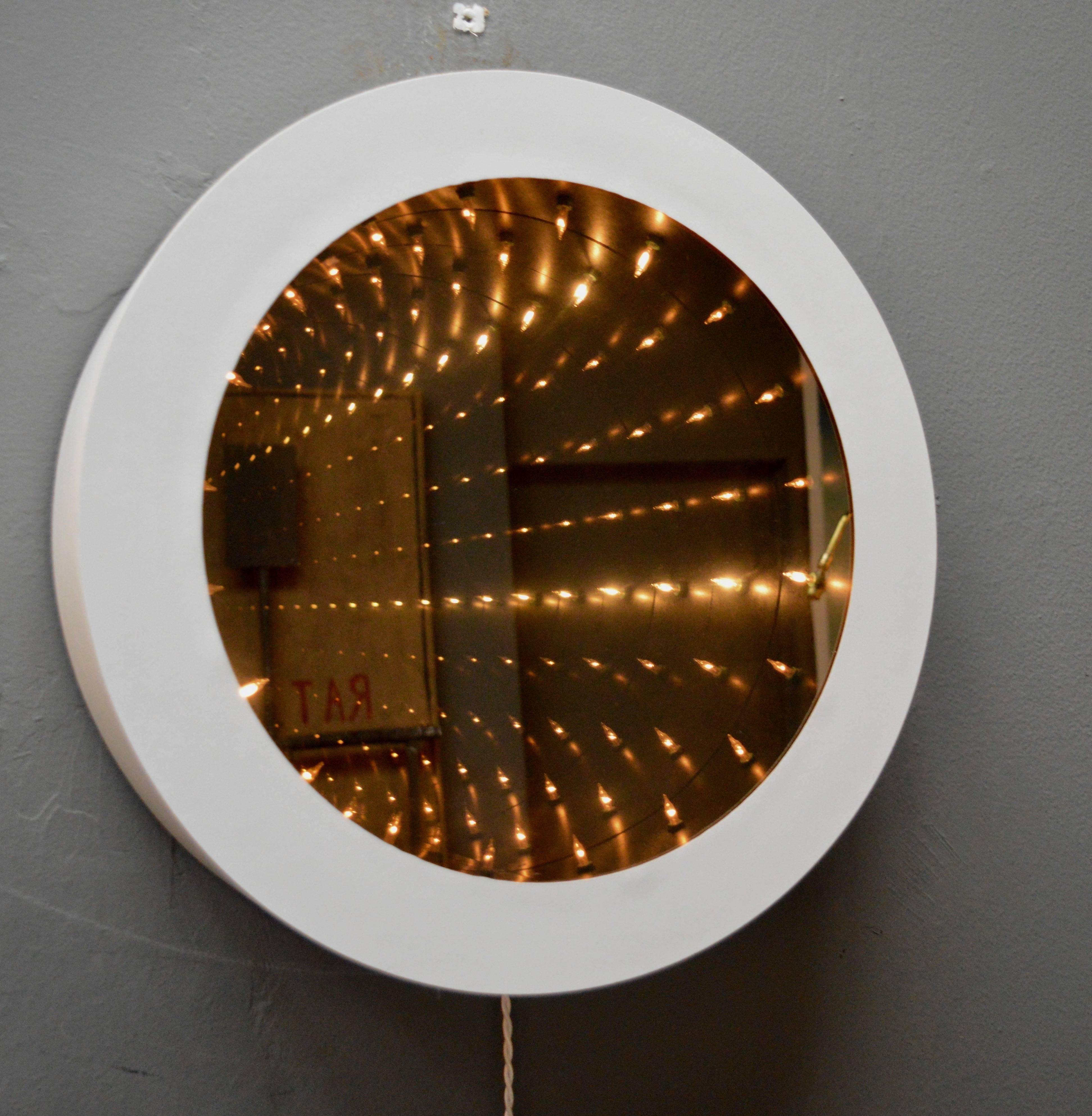 Vintage Round Infinity Mirror at 1stDibs | vintage infinity mirror ...