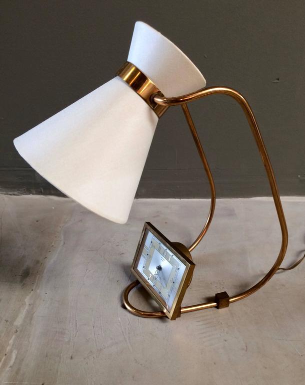 French Adjustable Table Lamp with Clock For Sale at 1stDibs | table ...
