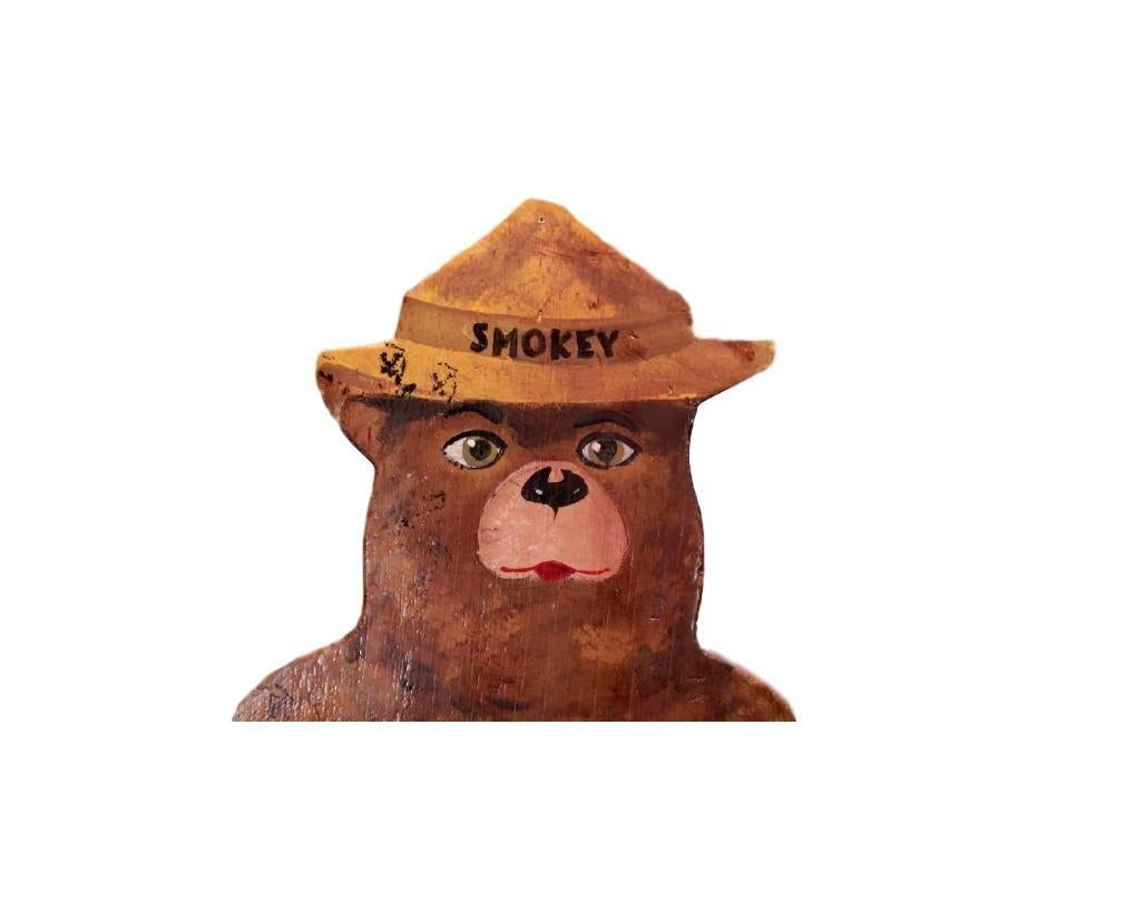 Hand-Painted Wooden Life-Sized Smokey the Bear at 1stDibs | smokey the ...