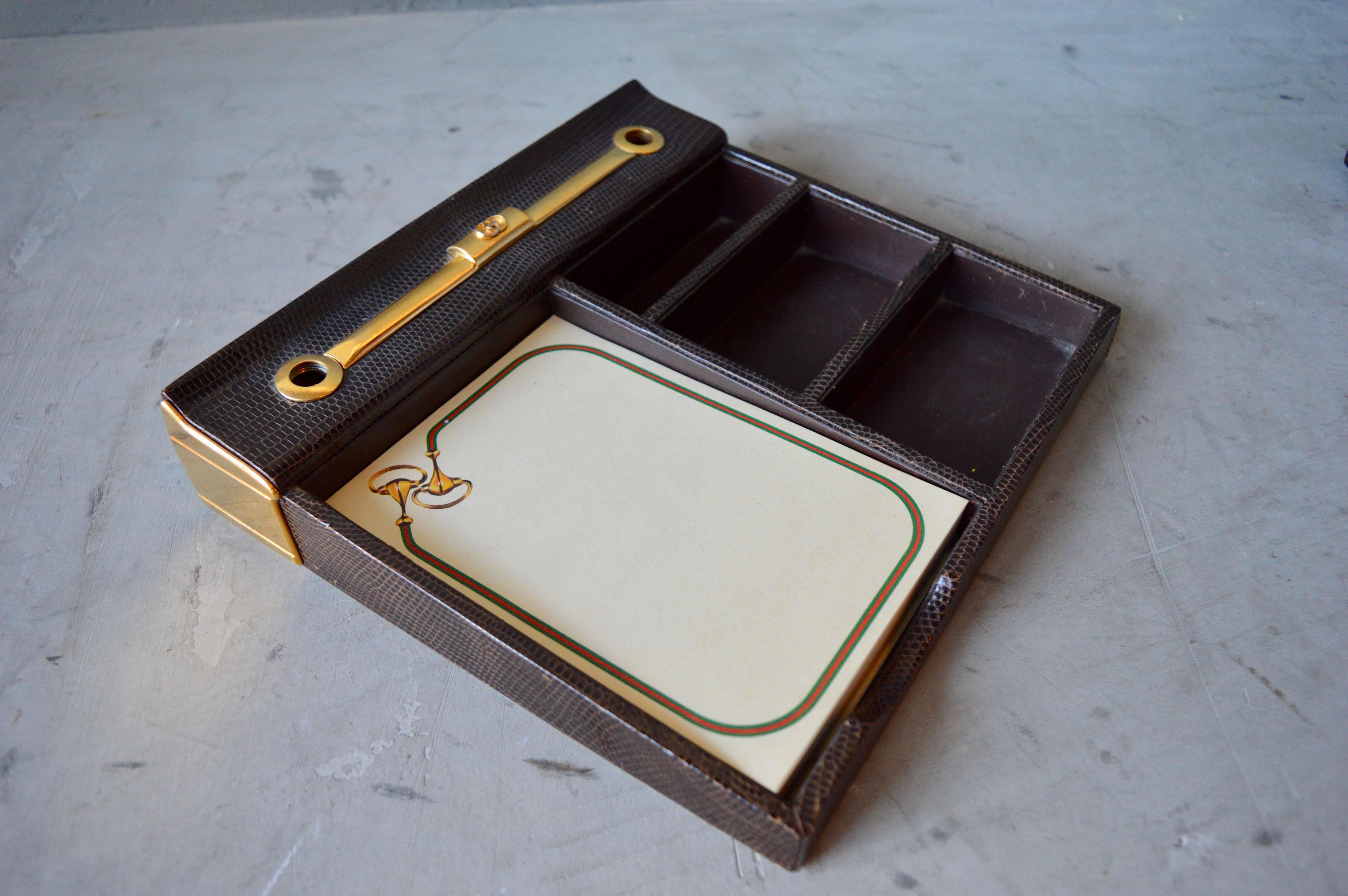 Rare Gucci Snake Skin Desk Set For Sale at 1stDibs | skindesk, gucci ...