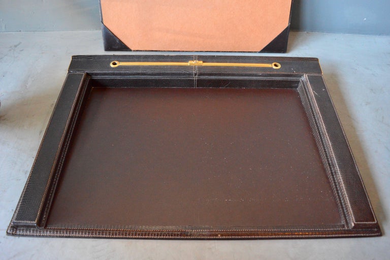 Rare Gucci Snake Skin Desk Set For Sale at 1stDibs