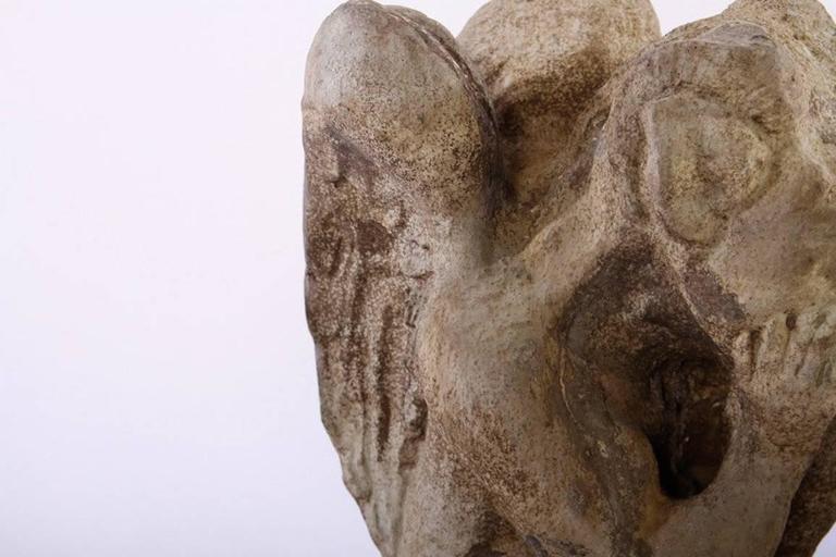 Pair of Cast Stone Winged Gargoyles at 1stDibs
