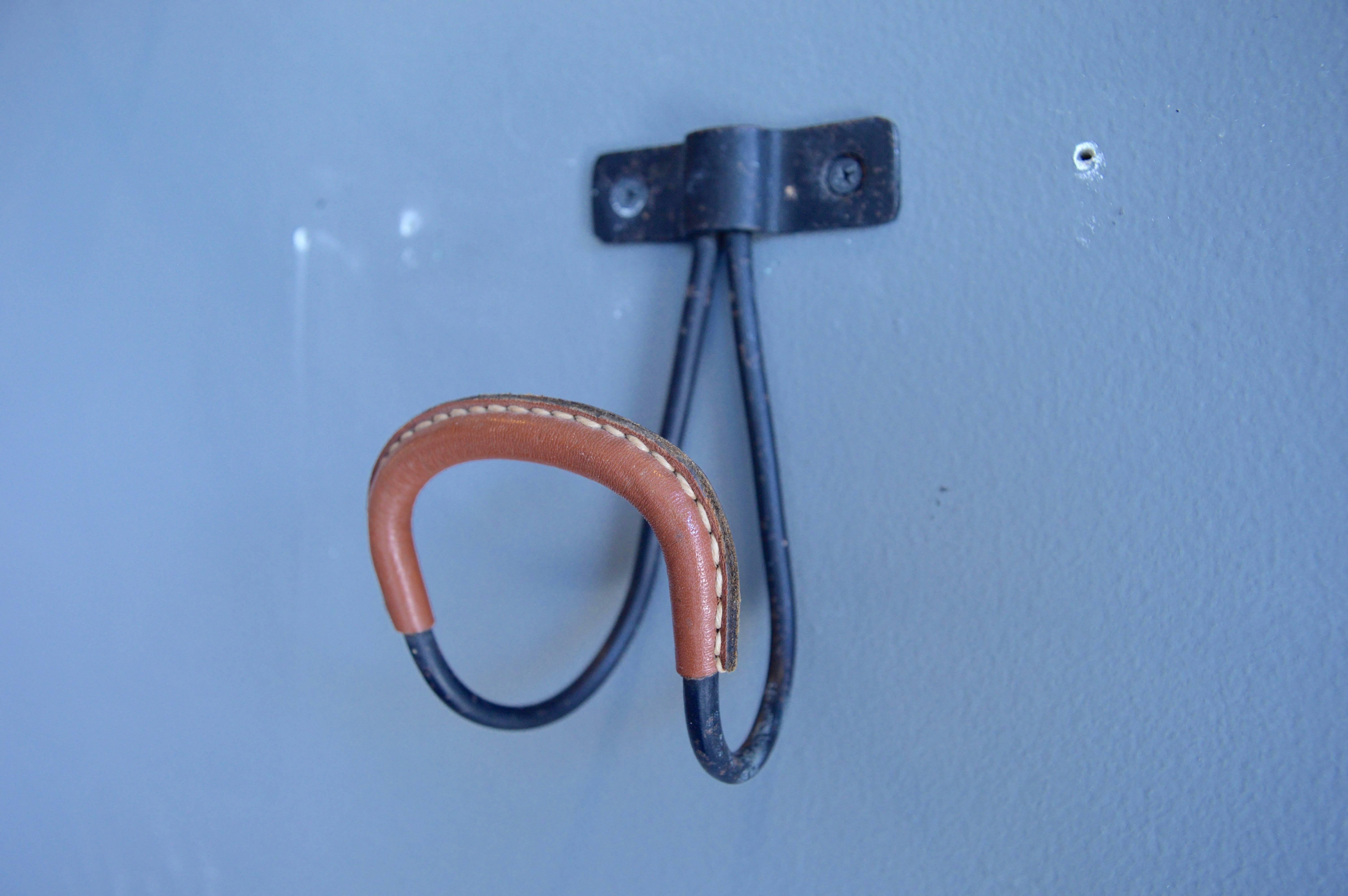 Jacques Adnet Leather Hook at 1stDibs | leather wall hooks, leather ...