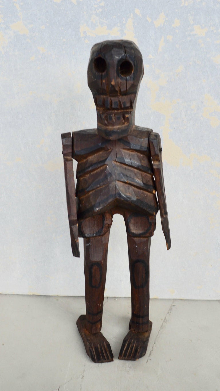Articulating Wood Skeleton Santo at 1stDibs