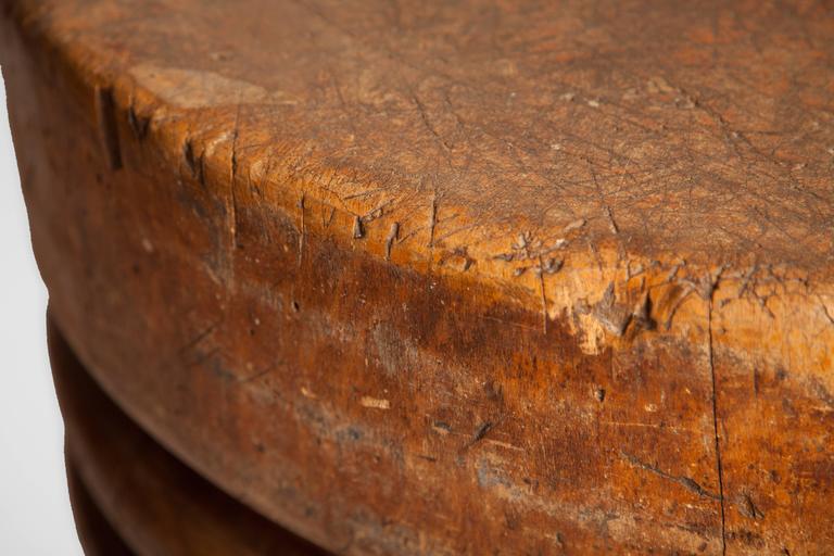 Antique Round Butcher's Block at 1stDibs | antique round butcher block ...