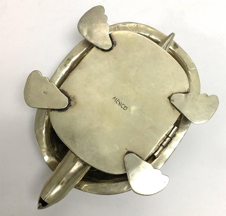Mexican Silver and Abalone Turtle Box at 1stDibs