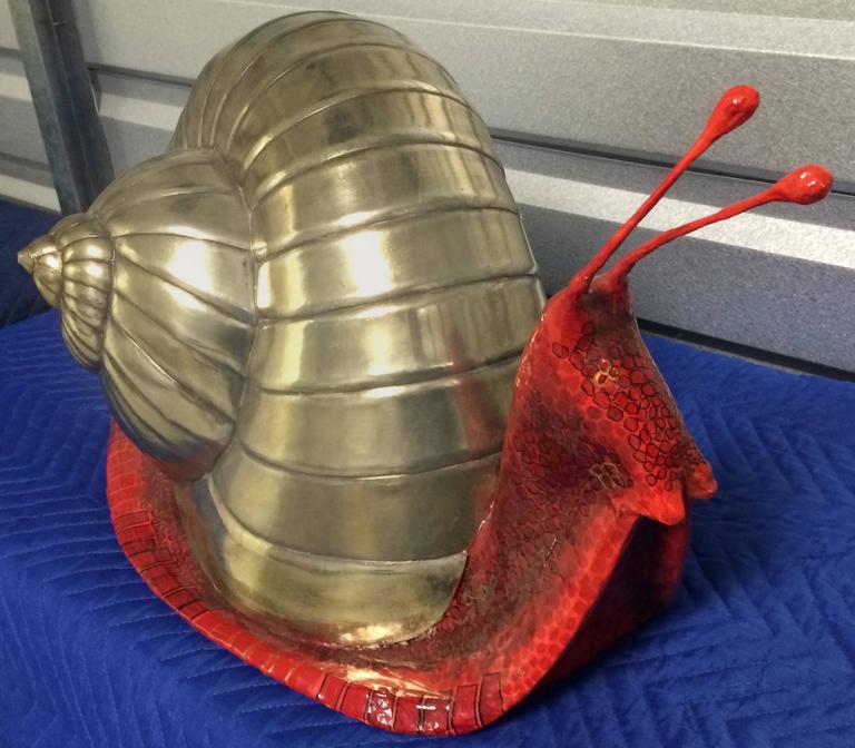 1970s Sergio Bustamante Papier Mâché and Silver Snail at 1stDibs