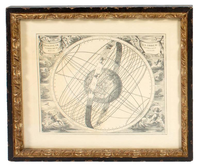 Pair of 1950s Framed Celestial Charts by Andreas Cellarius at 1stDibs ...