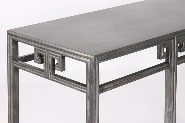 Baker Michael Taylor Far East Collection Silver Console Table at 1stDibs