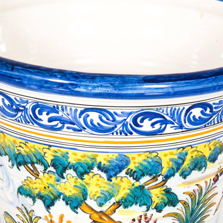 Talavera de la Reina Ceramic Flower Pot or Planter from Spain at 1stDibs
