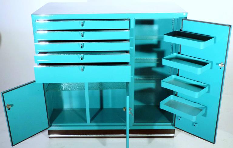 Karl Baisch Medical Sideboard or Cabinet, Metal and Two-Sided from ...