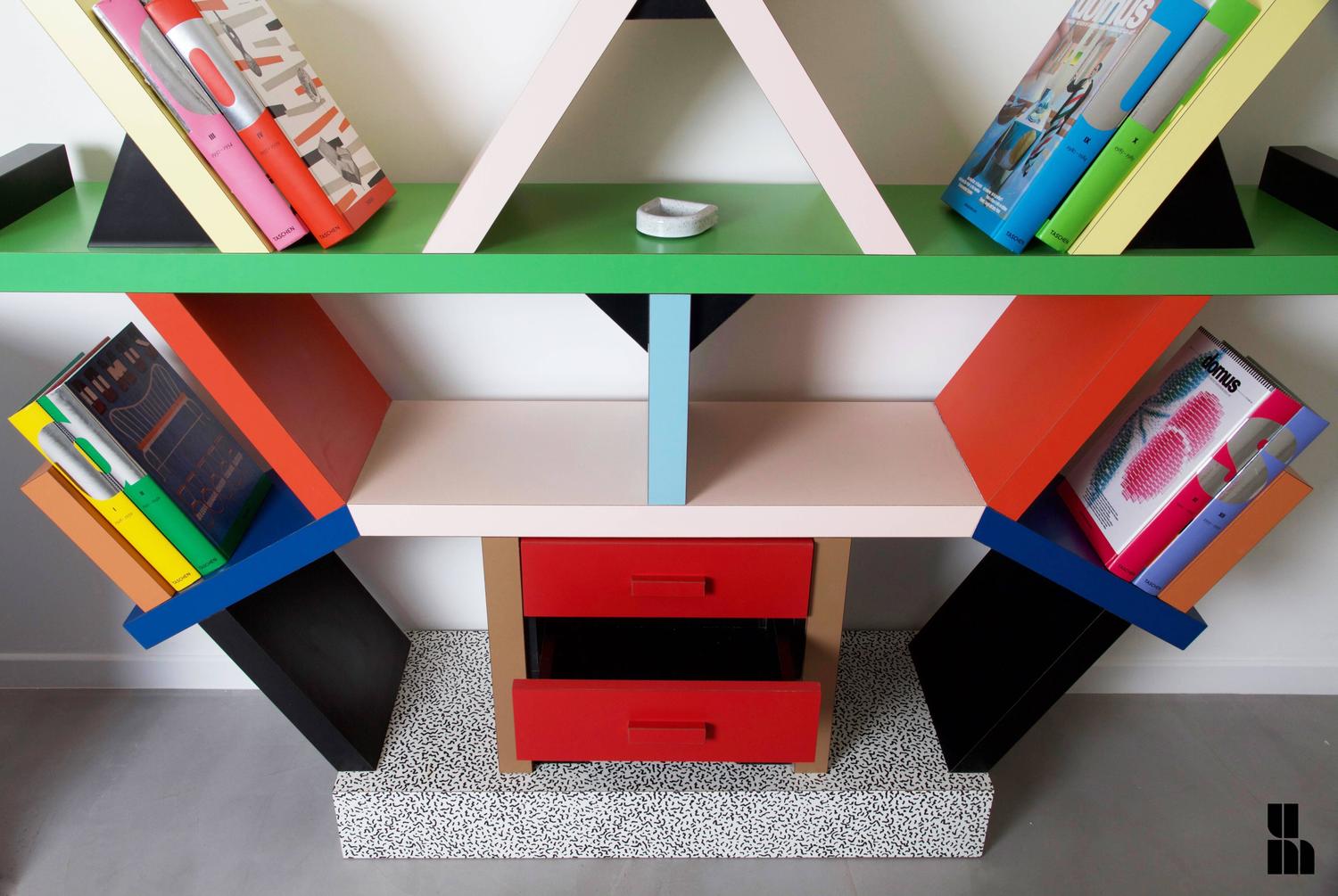 1981, Ettore Sottsass, Memphis Carlton Bookcase at 1stdibs