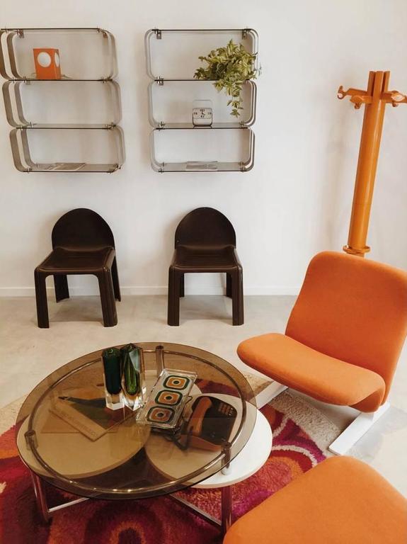 1970s Space Age Circular Wool Rug at 1stDibs