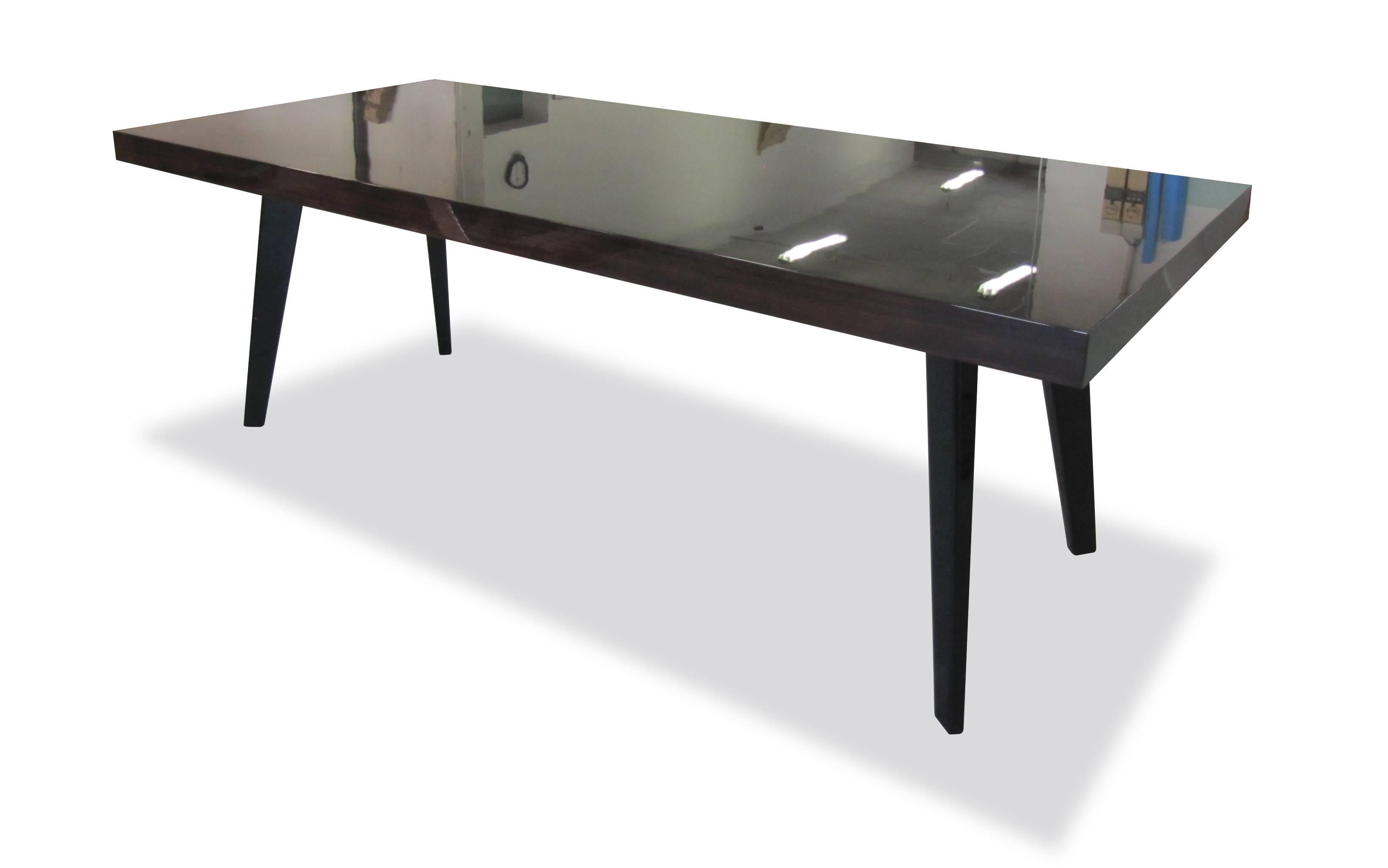 Dom Edizioni Italian Ebony Wood Elliptical Dining Table For Sale at 1stDibs