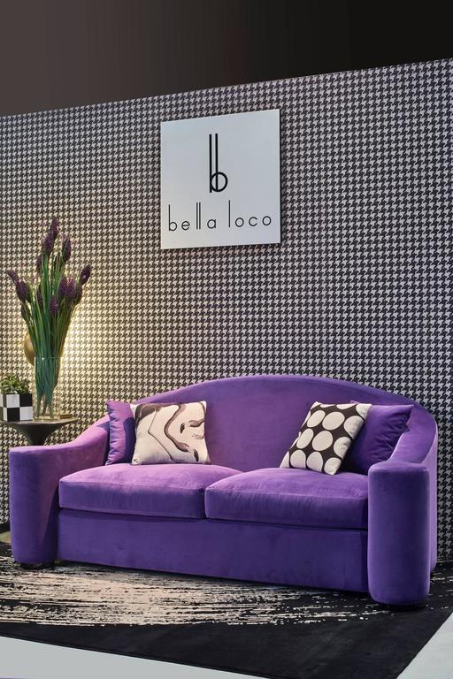 Italian Modern Winnie 2 seater Velvet curvilinear Lounge by Dom ...
