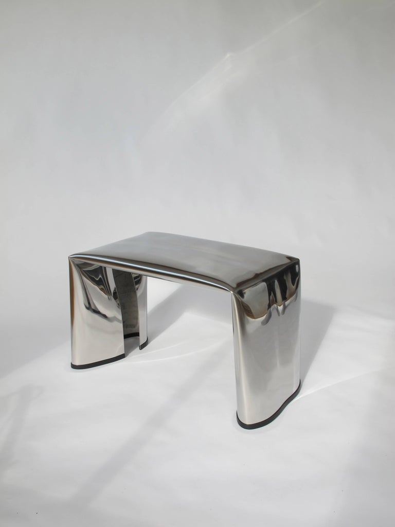 Contemporary Steel Bench by Soft Baroque For Sale at 1stDibs