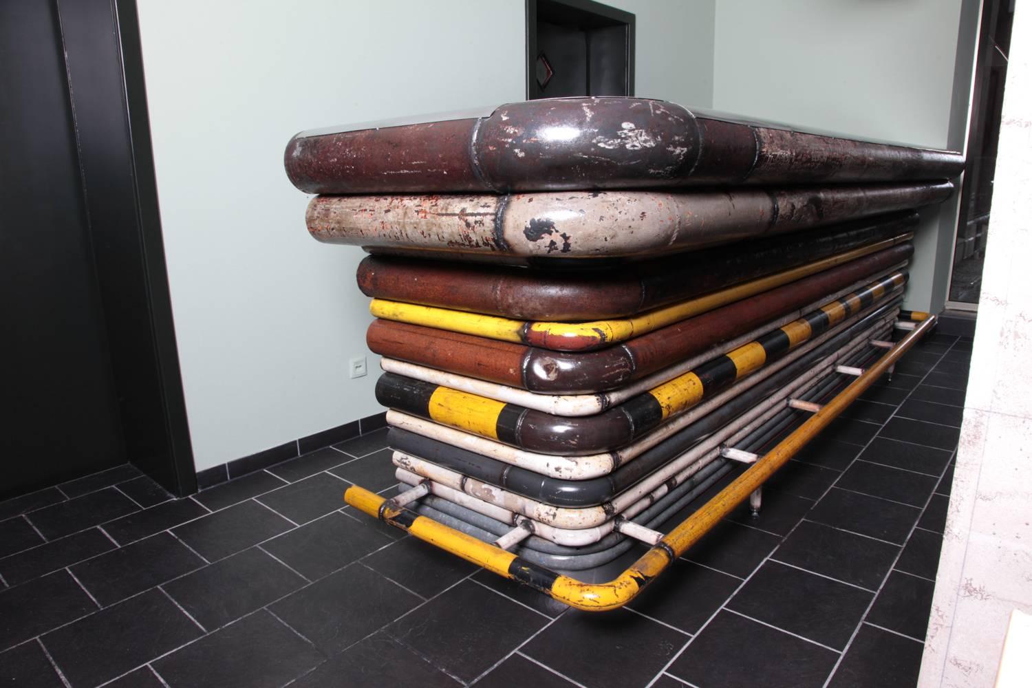 One of a Kind Piet Hein Eek Bar Made Out of Old Pipes and Stainless ...