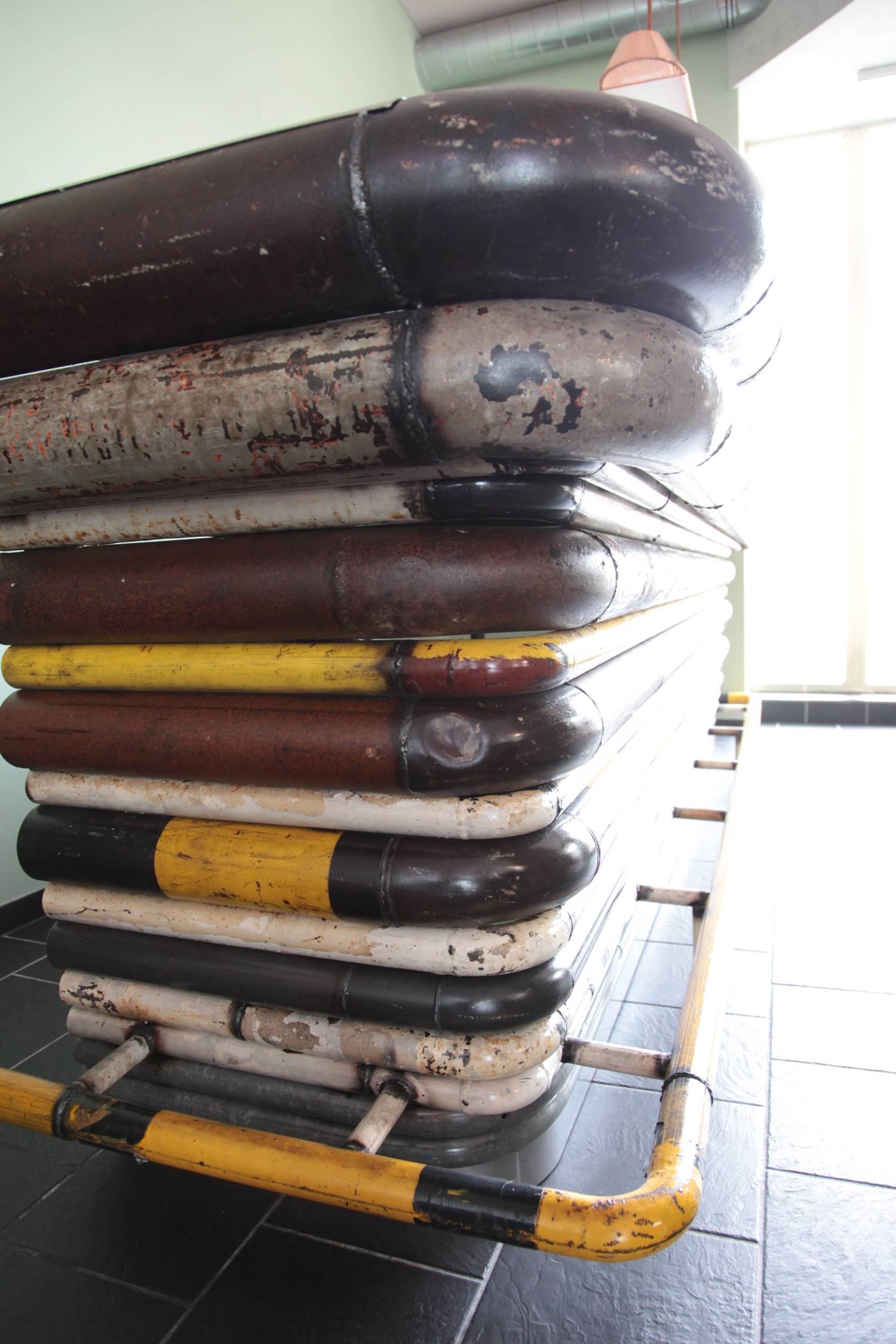 One of a Kind Piet Hein Eek Bar Made Out of Old Pipes and Stainless ...