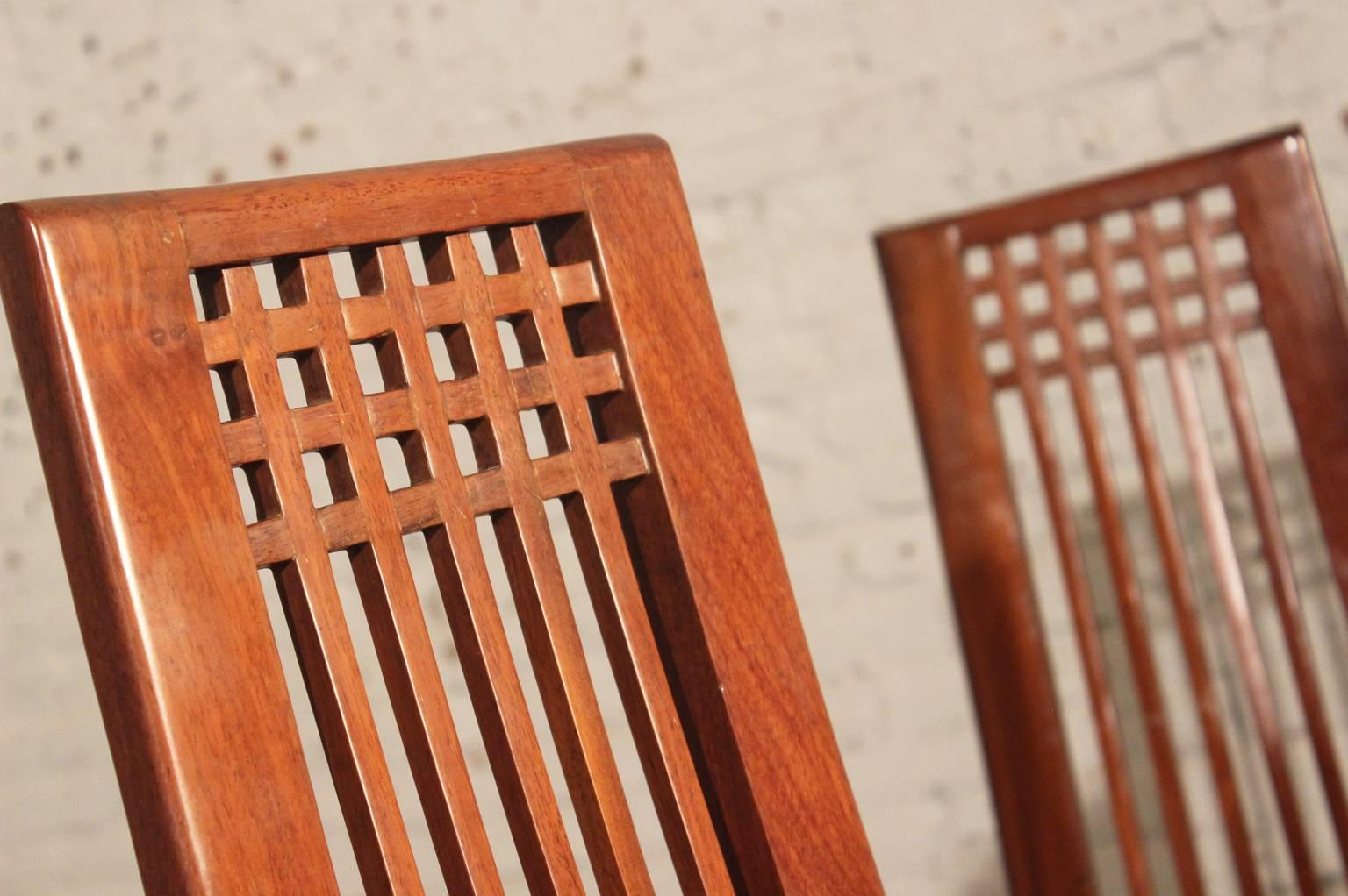 Vintage Mackintosh Style High Back Teak Dining Chairs at 1stDibs ...