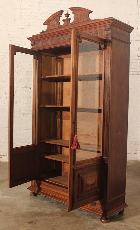 Antique Eastlake Victorian Walnut Bookcase Display Case at 1stDibs ...
