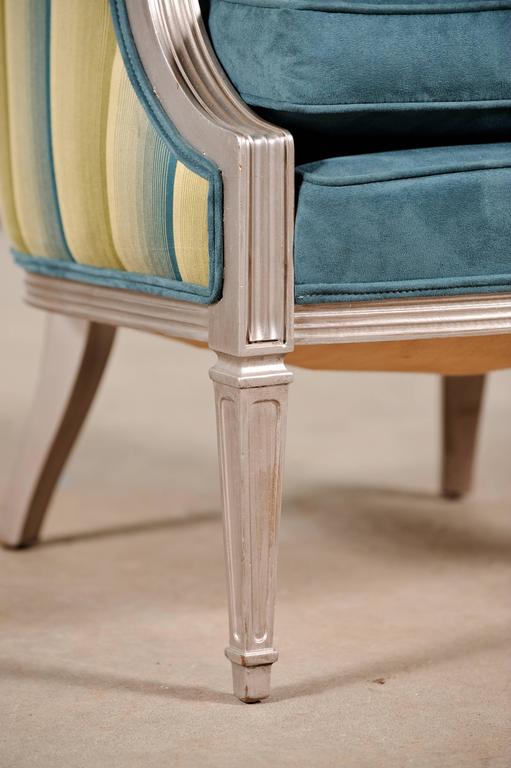 Vintage Neoclassic Chairs in Aqua and Faux Silverleaf at 1stDibs | neo ...