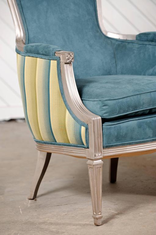 Vintage Neoclassic Chairs in Aqua and Faux Silverleaf at 1stDibs | neo ...