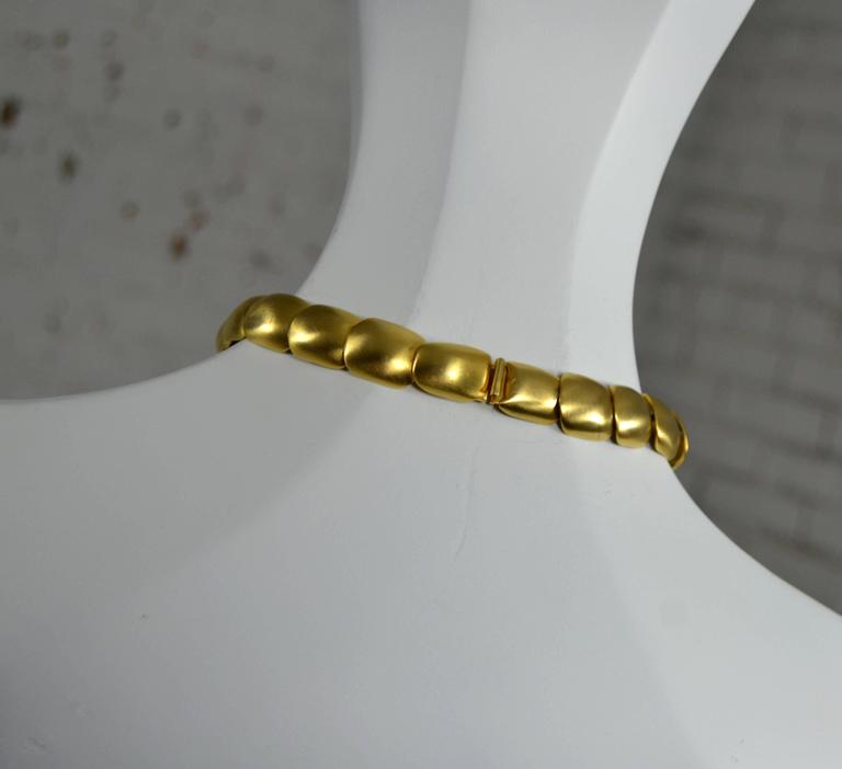 Vintage Clara Studio Inc Brushed Gold-Tone Necklace and Bracelet at ...