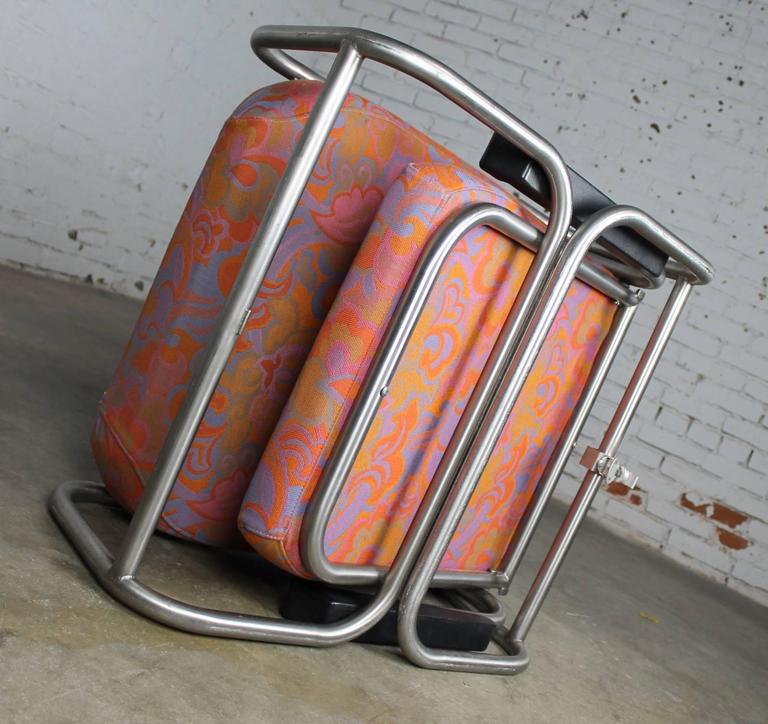 Vintage Mid-Century Modern Pullman Train Car Folding Lounge Chairs a ...