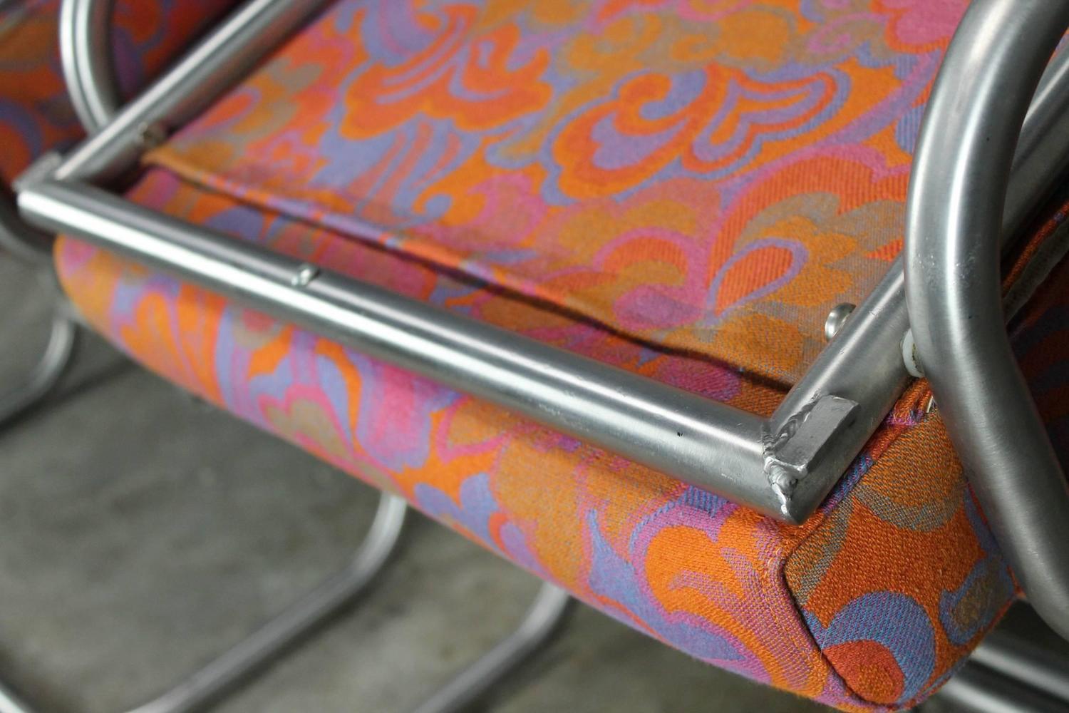 Vintage Mid-Century Modern Pullman Train Car Folding Lounge Chairs a ...