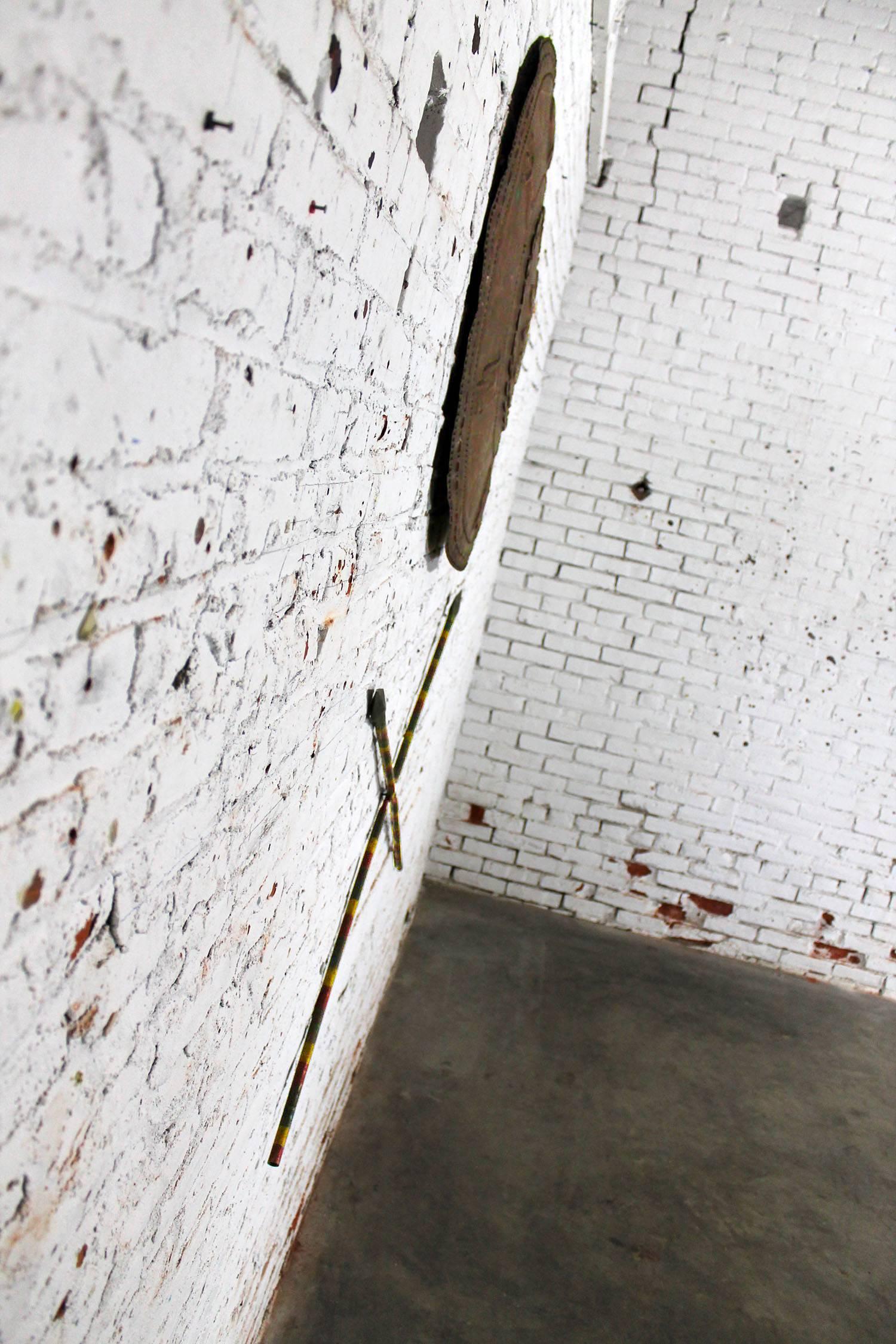 Vintage Silent Film Movie Prop Warrior Shield and Spears Wall Décor For ...