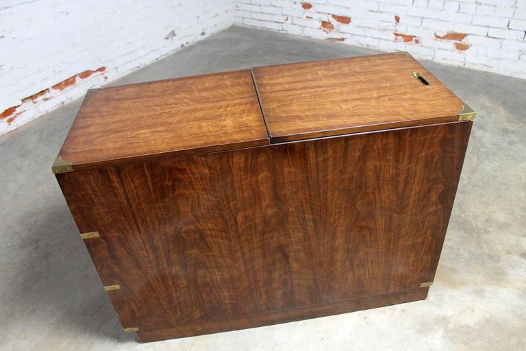 Campaign Style Chest Type Drexel Dry Bar Vintage, Mid-Century at 1stDibs