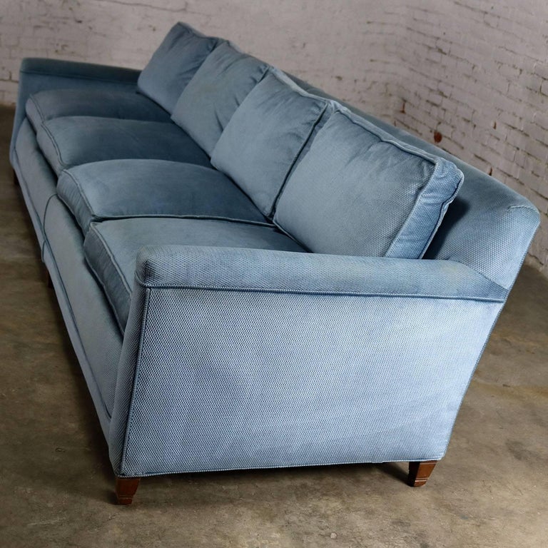 Powder Blue Lawson Style Four Cushion Sofa Vintage, Mid-Century Modern ...