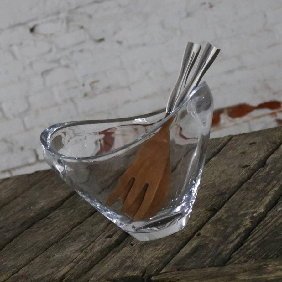 Nambe Neil Cohen Amore Crystal Bowl with Nambe Karim Rashid Salad ...