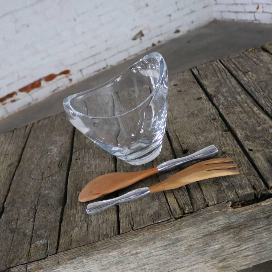 Nambe Neil Cohen Amore Crystal Bowl with Nambe Karim Rashid Salad ...