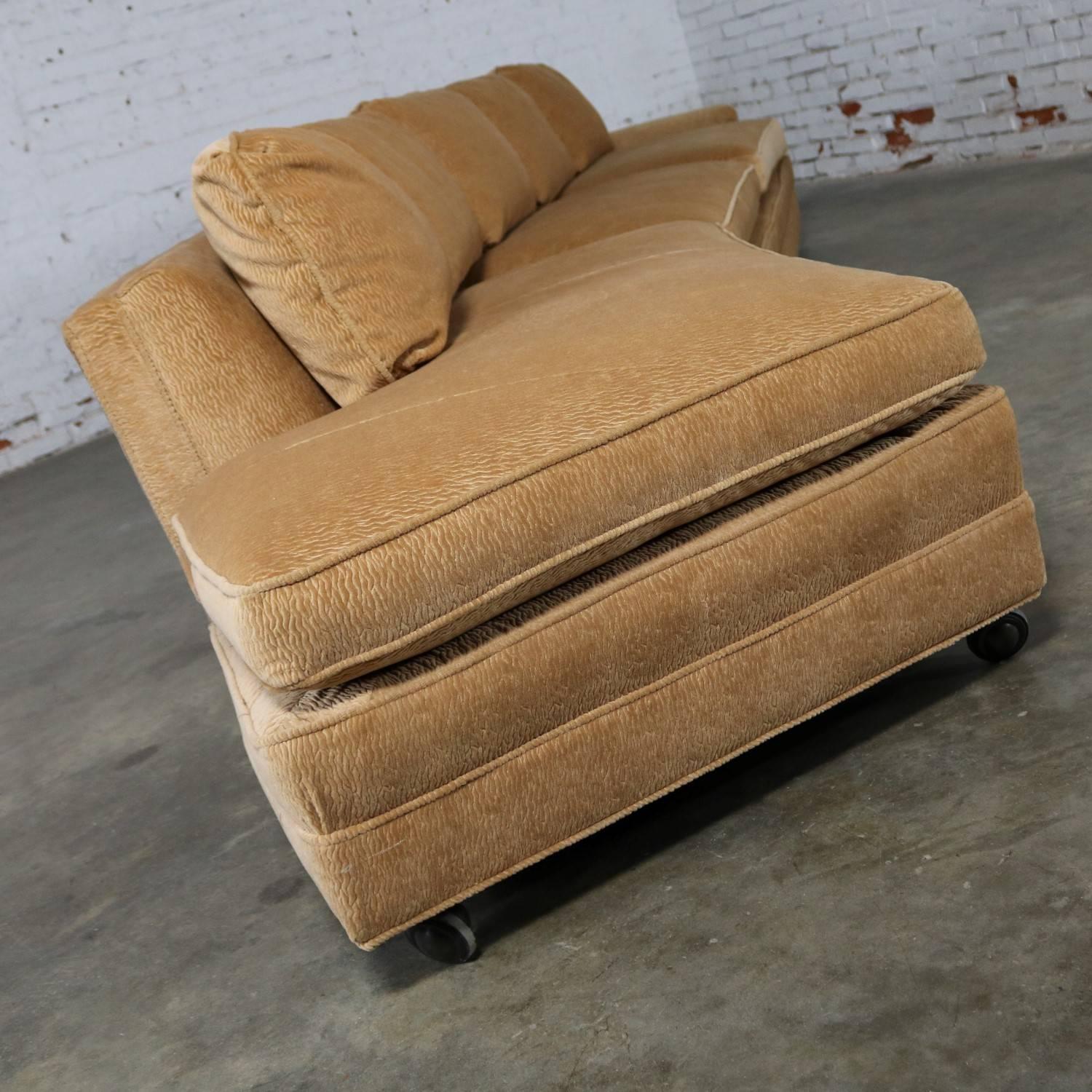 Extra Long Curved Single Arm Sofa Style of Harvey Probber at 1stDibs