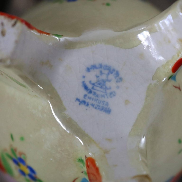 Japanese Art Deco Lusterware Vase Floral with Gold Accent, circa 1930s ...