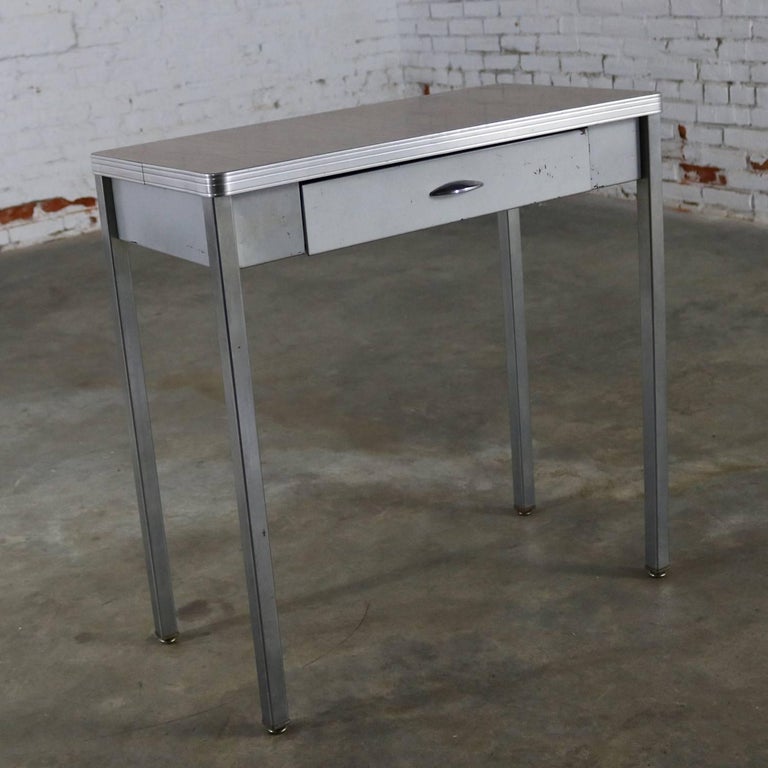 Art Deco Machine Age Streamline Moderne Table Desk by Royal Metal ...