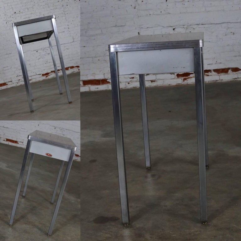 Art Deco Machine Age Streamline Moderne Table Desk by Royal Metal ...