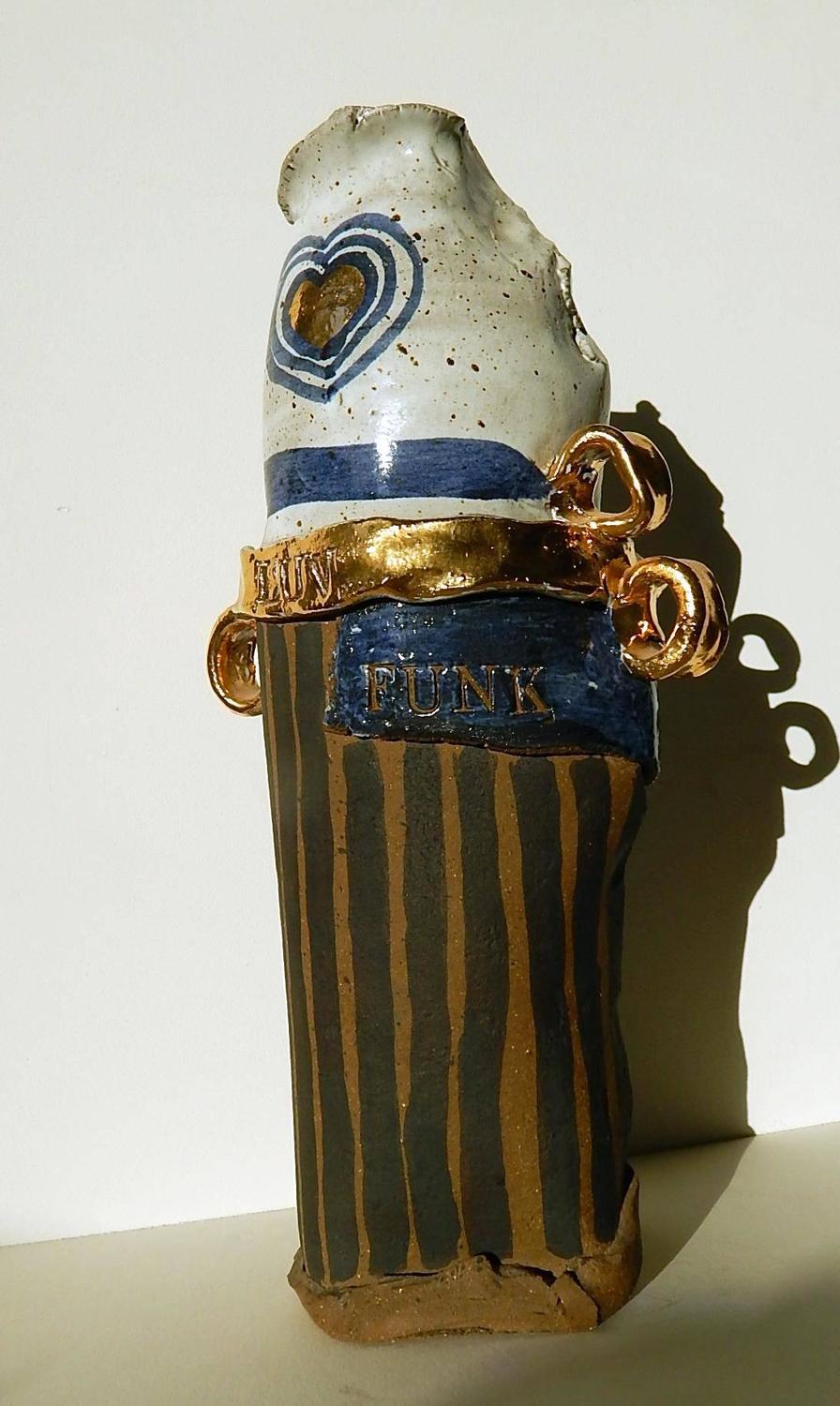 Maurice Grossman Art Pottery Vase - Funk, Love and Roses, Hippie Pot ...