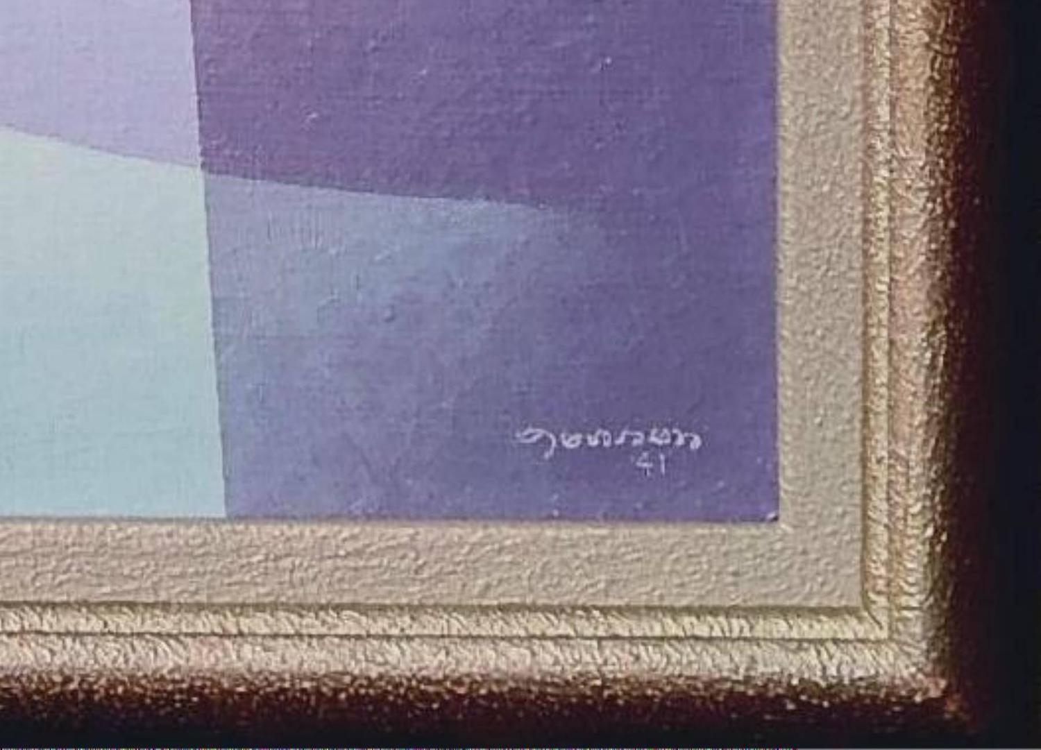 Raymond Jonson Abstract Oil on Canvas, 1941, Oil No. 2 For Sale at 1stdibs