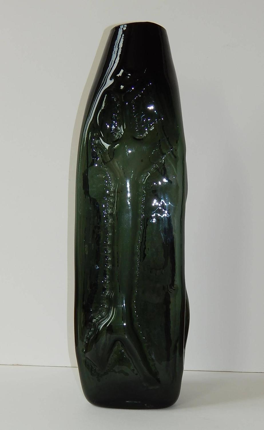 Monumental Rare Blenko Glass Blown Out Vase Designed by Husted, 1954 at ...